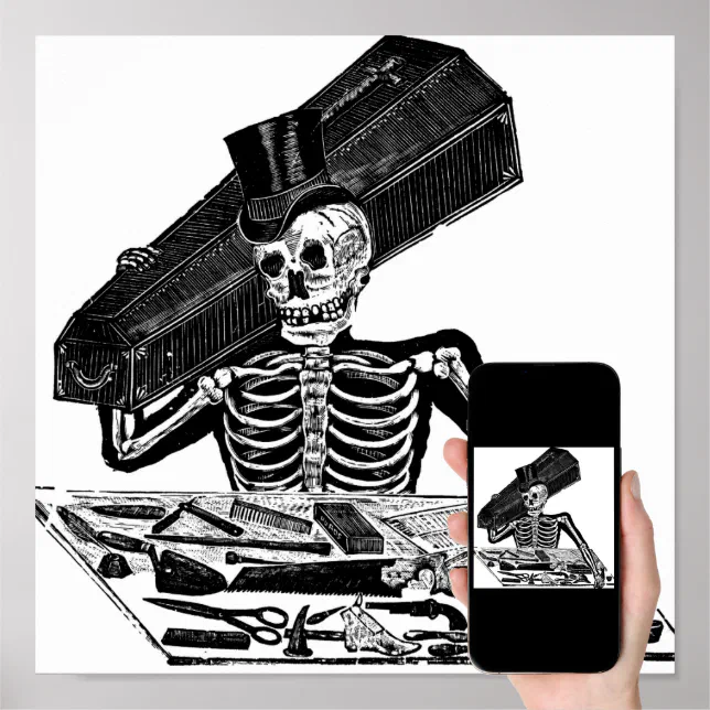 "Skeleton Undertaker" circa 1800's Mexico. Poster | Zazzle