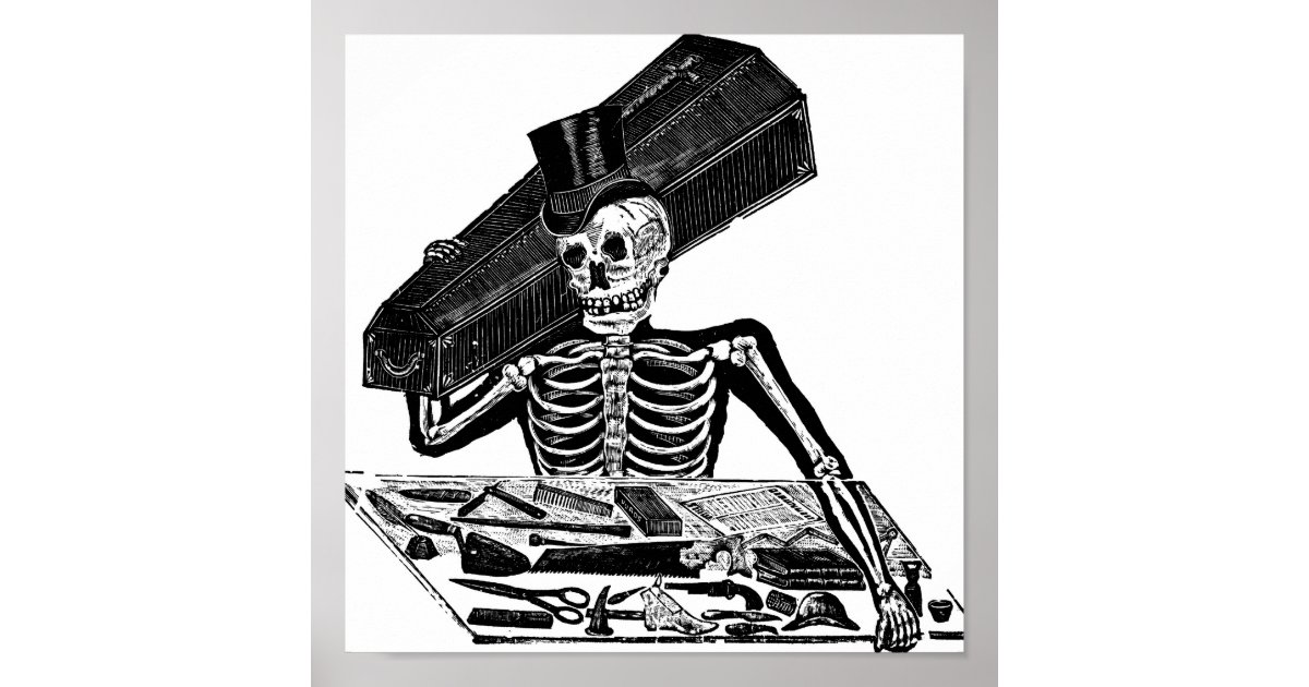 "Skeleton Undertaker" circa 1800's Mexico. Poster | Zazzle