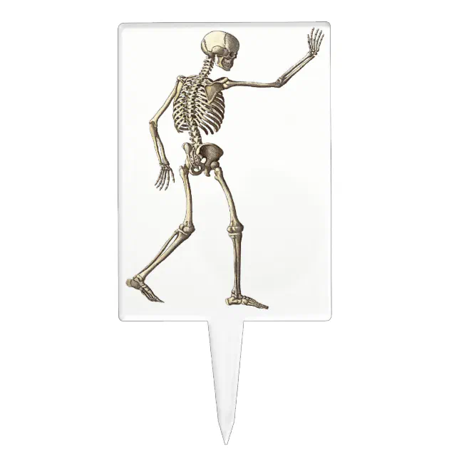 Skeleton Waving Halloween Cake Topper | Zazzle