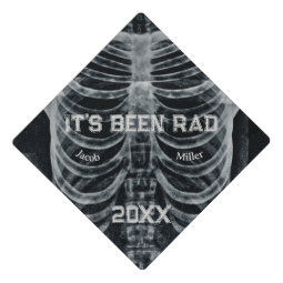 Skeleton Xray Rib Cage Vintage Black White Gothic Graduation Cap Topper ...
