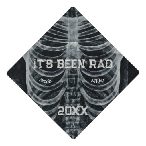Skeleton Xray Rib Cage Vintage Black White Gothic Graduation Cap Topper ...