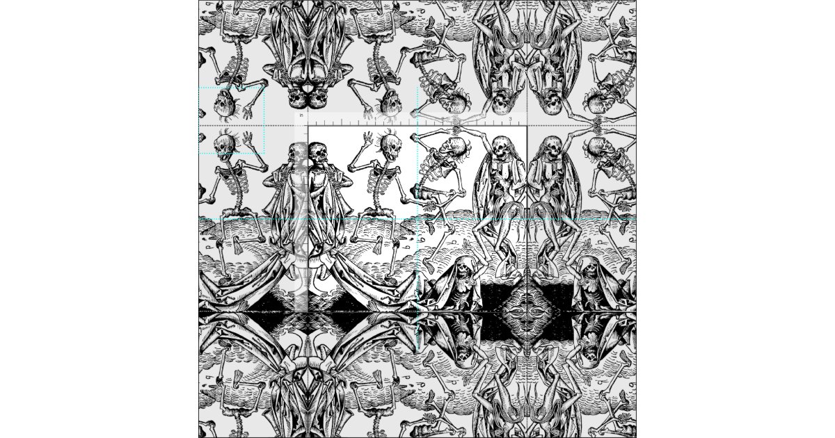 Skeletons Danse Macabre Fabric | Zazzle