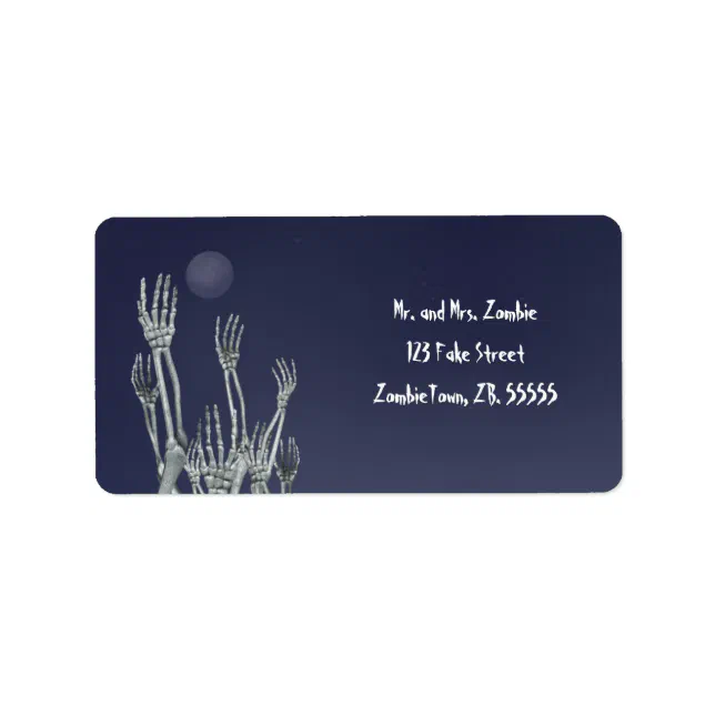 Skeletons - Halloween Labels | Zazzle