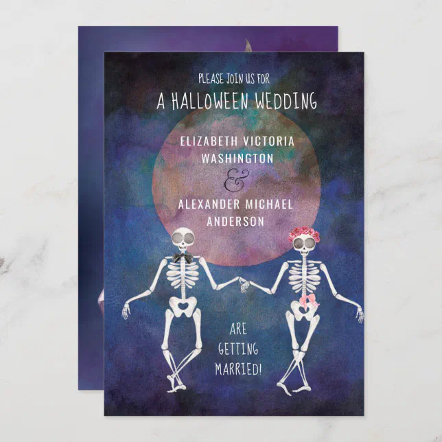 Skeletons/Halloween Theme/ Wedding Invitation | Zazzle
