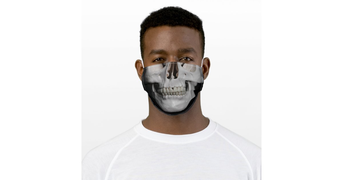 Skelington Adult Cloth Face Mask | Zazzle