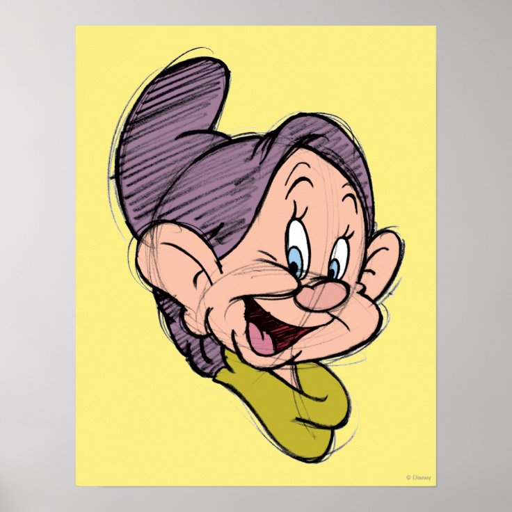 Sketch Dopey Poster | Zazzle
