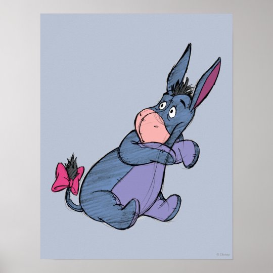 Sketch Eeyore 2 Poster | Zazzle.com