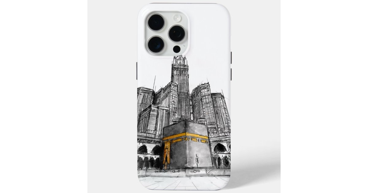 Sketch of Kaaba Makkah Islamic Art - Muslim Gifts Case-Mate iPhone Case ...