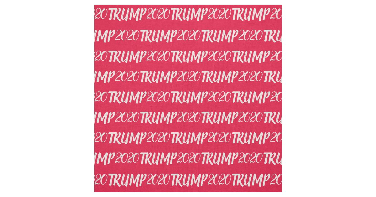 Sketch Text Donald Trump 2020 Pattern Fabric | Zazzle