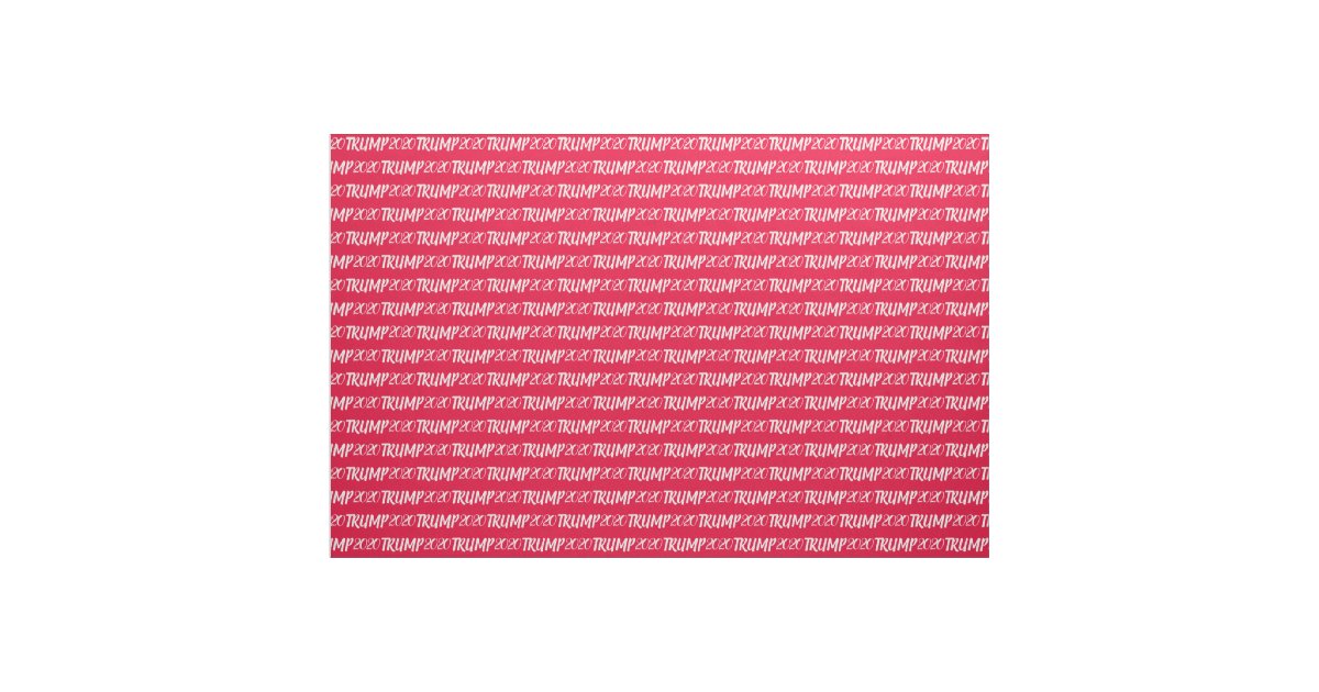 Sketch Text Donald Trump 2020 Pattern Fabric | Zazzle