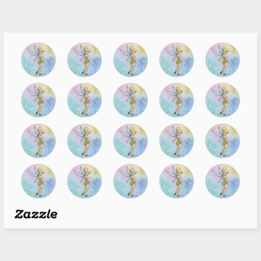 Sketch Tinker Bell 2 Classic Round Sticker | Zazzle