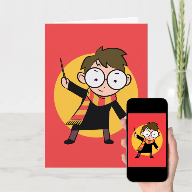 Sketchbook HARRY POTTER™ Raising Wand Card | Zazzle