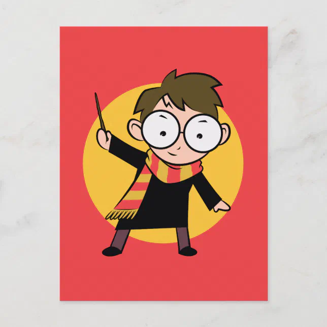 Sketchbook HARRY POTTER™ Raising Wand Invitation Postcard | Zazzle