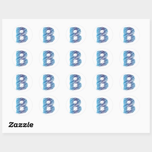 Sketched Letter B Stickers | Zazzle
