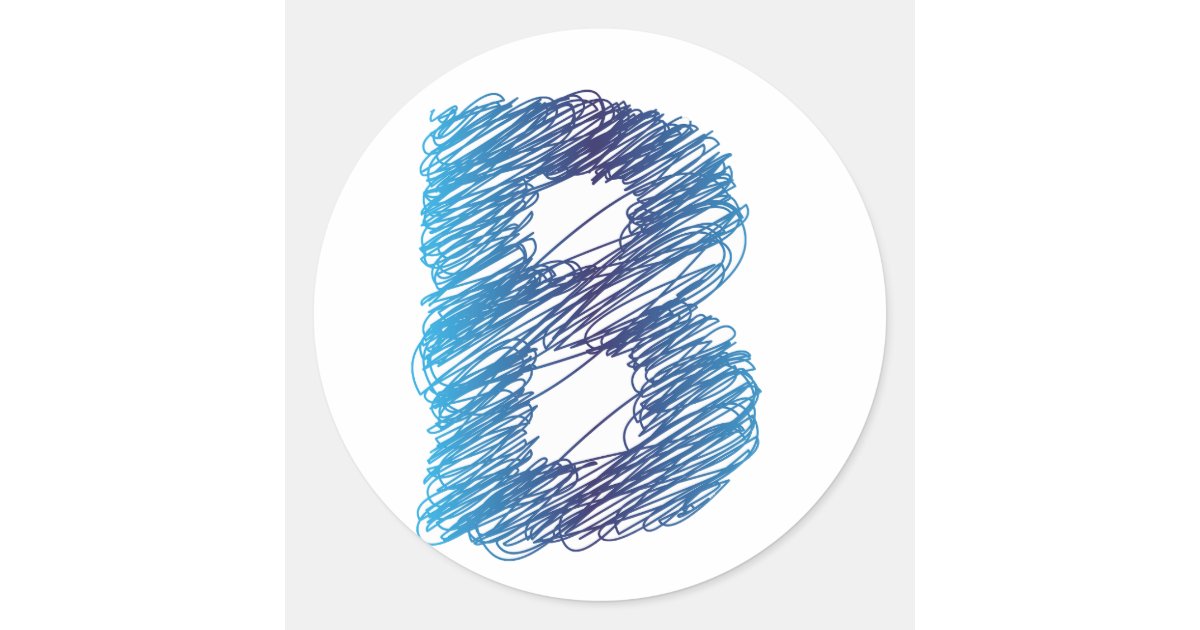 Sketched Letter B Stickers | Zazzle