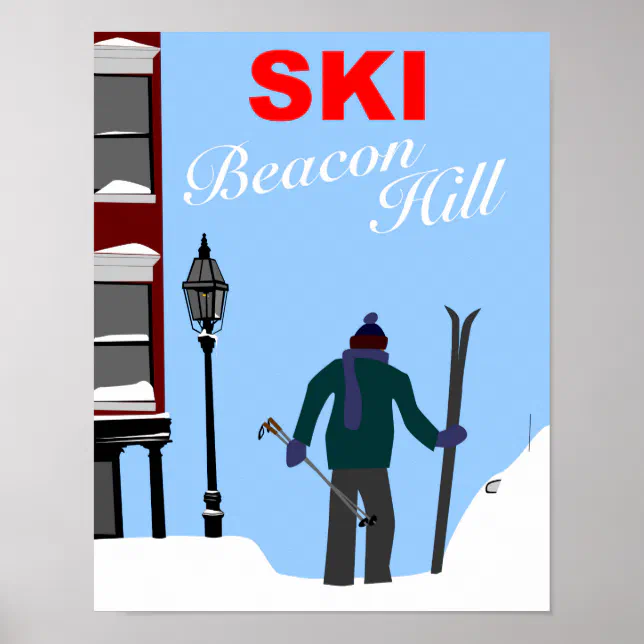 Ski Beacon Hill Boston Poster | Zazzle