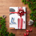 Ski Equipment Glossy Wrapping Paper | Zazzle