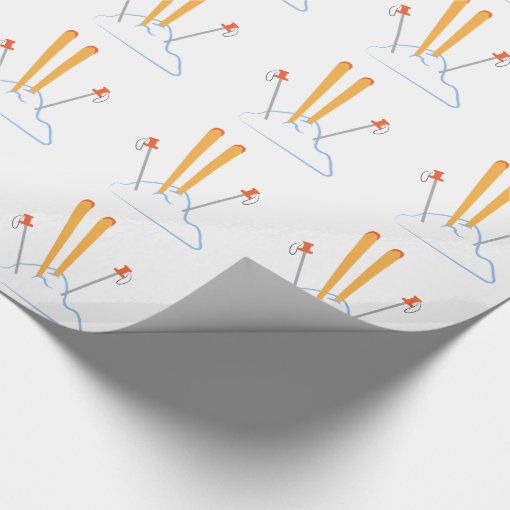 Ski Equipment Wrapping Paper | Zazzle