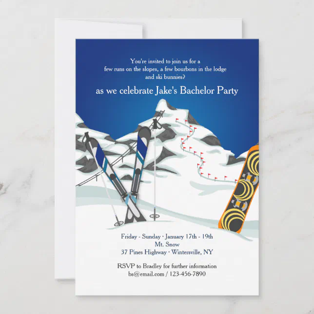 Ski Invitation | Zazzle