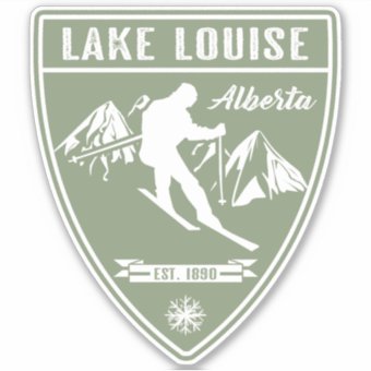 Ski Lake Louise Alberta Sticker | Zazzle