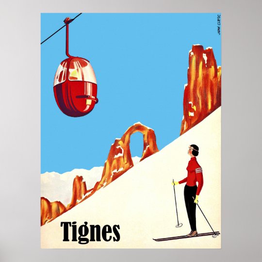 Ski lift in Tignes, France Poster | Zazzle.com