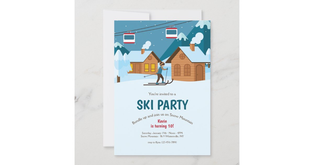 Ski Party Invitations | Zazzle
