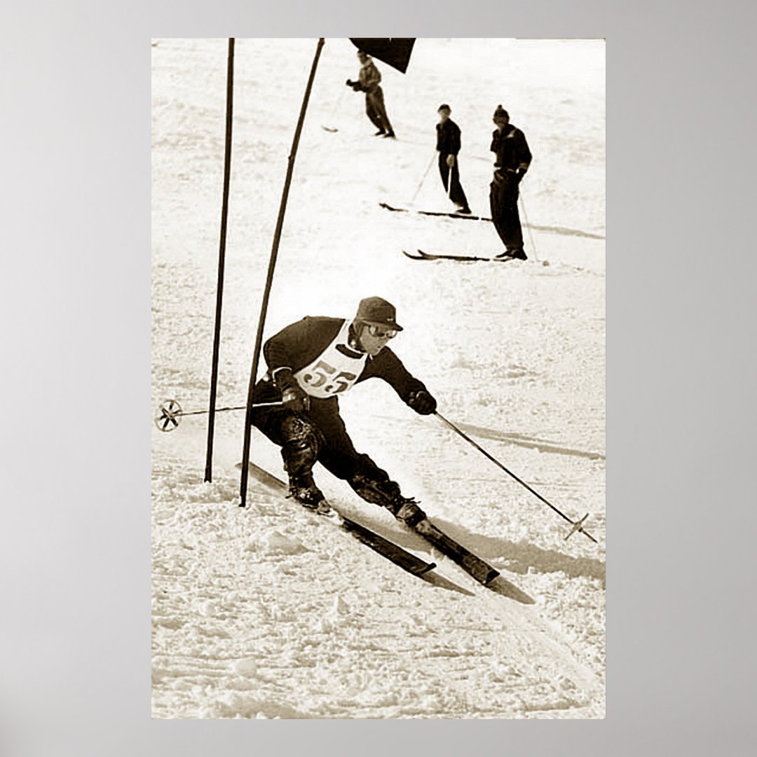 Ski Racing Slalom Skiing Sports downhill Skiing Poster | Zazzle