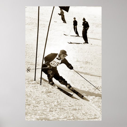 Ski Racing Slalom Skiing Sports downhill Skiing Poster | Zazzle.com
