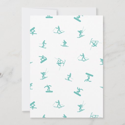 Ski Snowboard Birthday Invitation | Zazzle