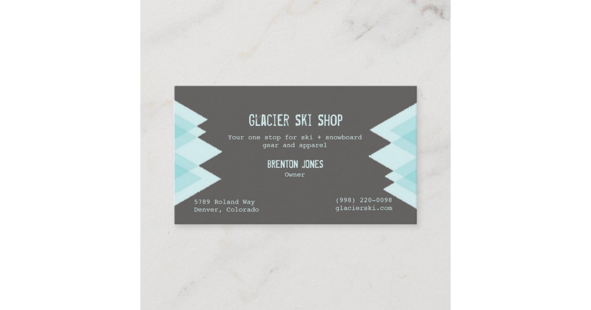 Ski + Snowboard Instructor Business Business Card | Zazzle