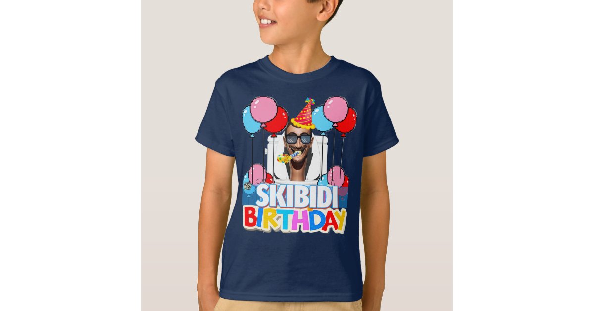 Skibidi Toilet Birthday Tee [Customize It!!] | Zazzle