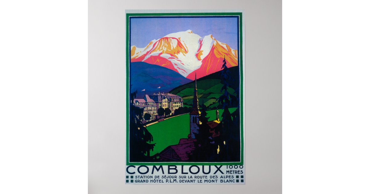 Skiing at Combloux Promotional Poster | Zazzle