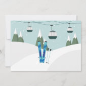 Skiing Birthday Party Slopes Ski Snowboard Photo Invitation | Zazzle