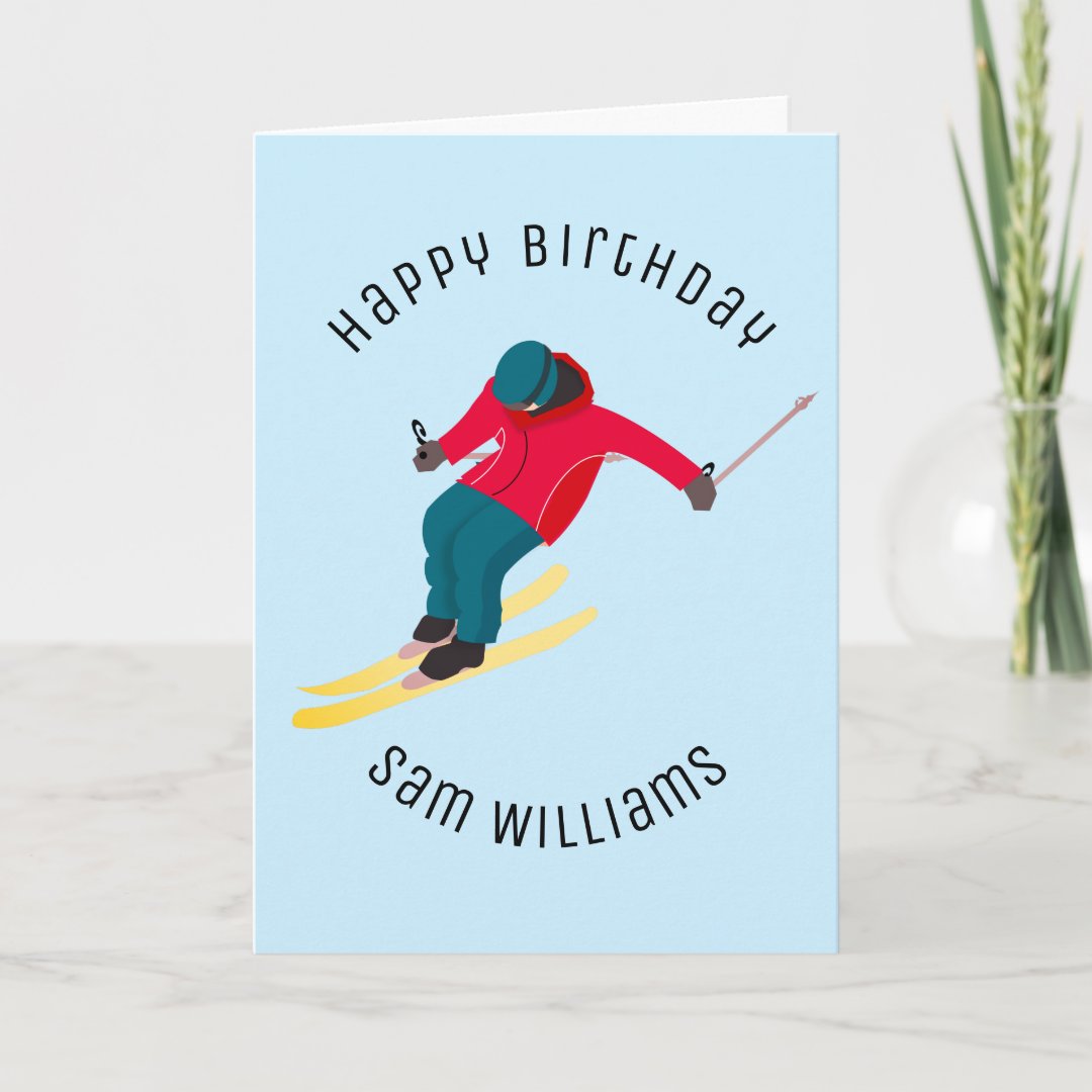 Skiing Card | Zazzle