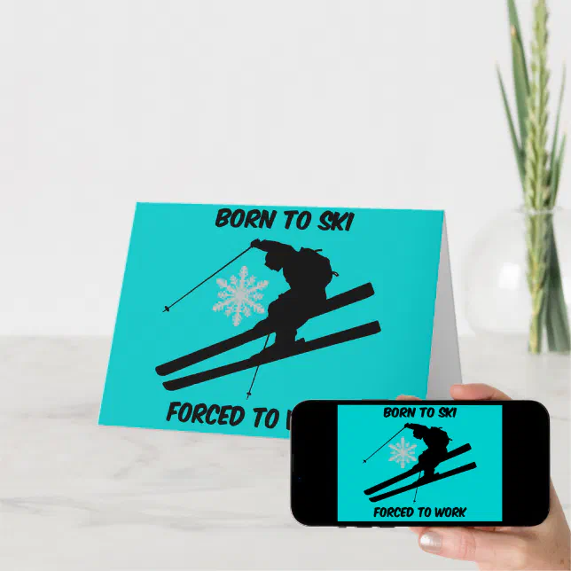 Skiing Card | Zazzle