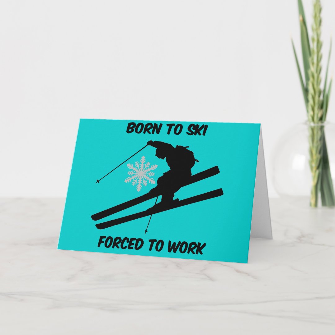 Skiing Card | Zazzle