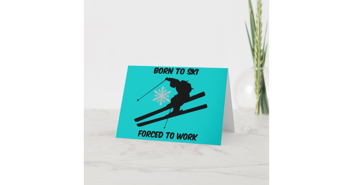 Skiing Card | Zazzle