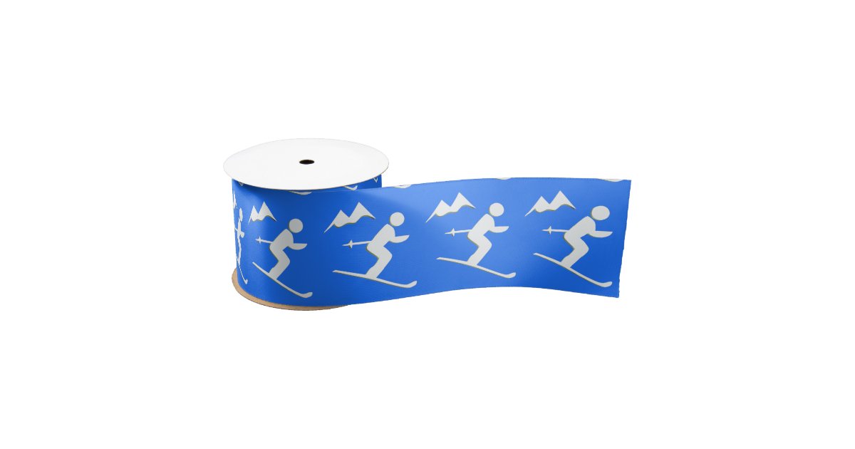 Skiing Design Ribbon | Zazzle