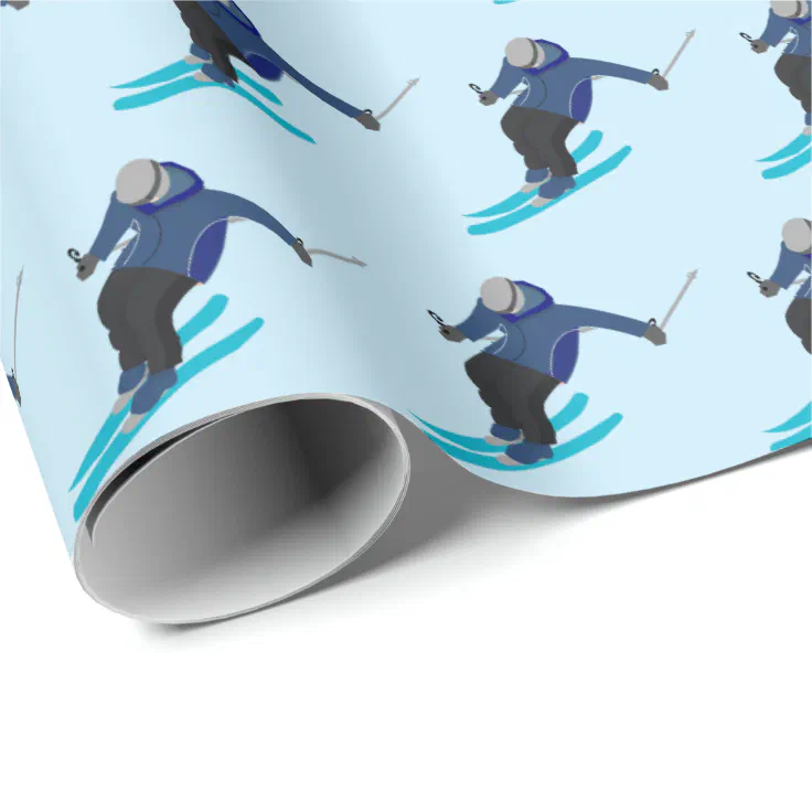 Skiing Wrapping Paper | Zazzle
