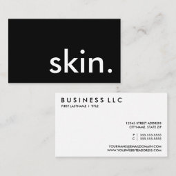 skin. business card | Zazzle