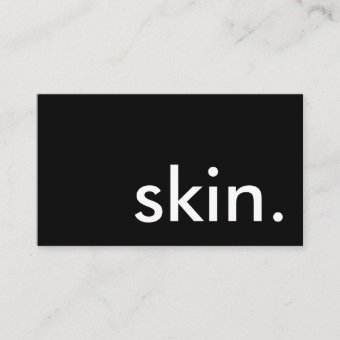skin. business card | Zazzle