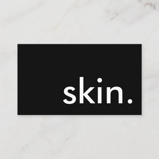 skin. business card | Zazzle