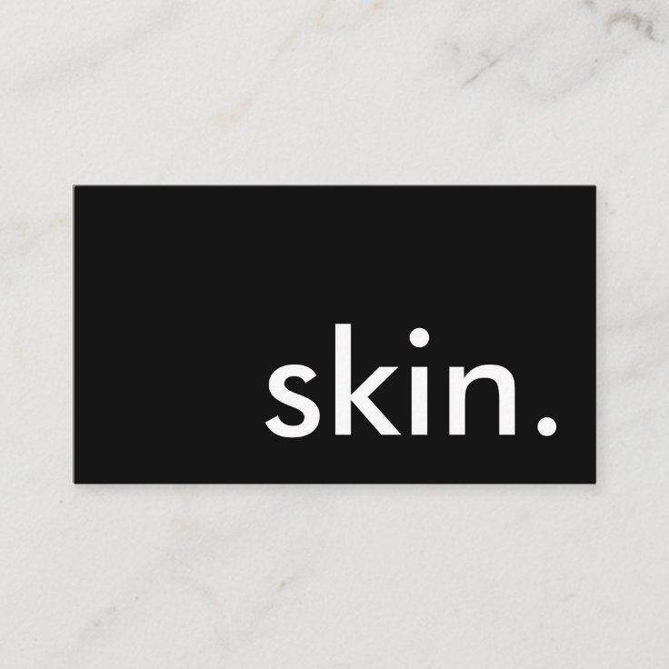 skin. business card | Zazzle