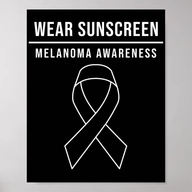 Skin Cancer Wear Sunscreen Melanoma Awareness Poster | Zazzle