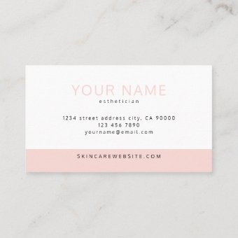 Skin Care Beauty Business Card | Zazzle