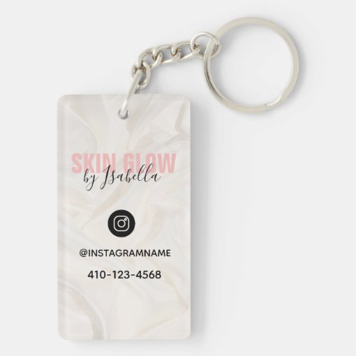 Skin Care Beauty QR Code Scan to Book Appointment Keychain | Zazzle