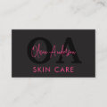 Skin Care QR Code Hot Pink Black Social Media Business Card | Zazzle