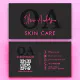 Skin Care QR Code Hot Pink Black Social Media Business Card | Zazzle