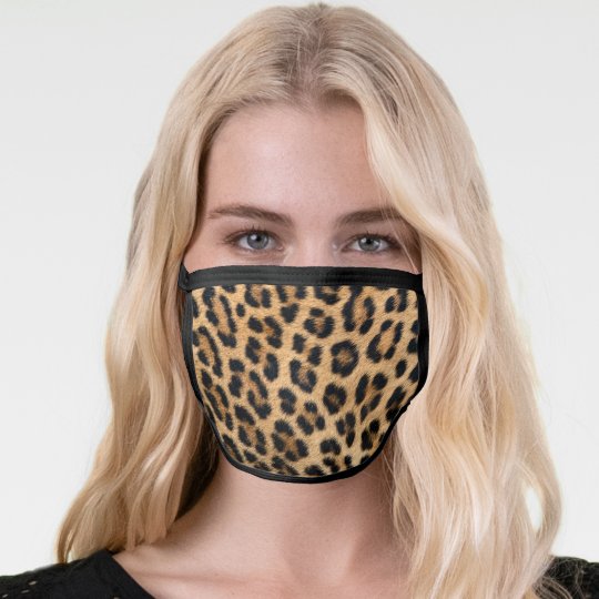 Skin of Leopard Fur Spots Animal Print Look Face Mask | Zazzle.com