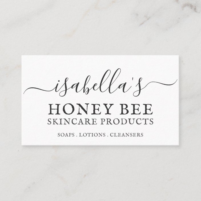 Skincare Handwritten Script Skincare Business Card | Zazzle.com